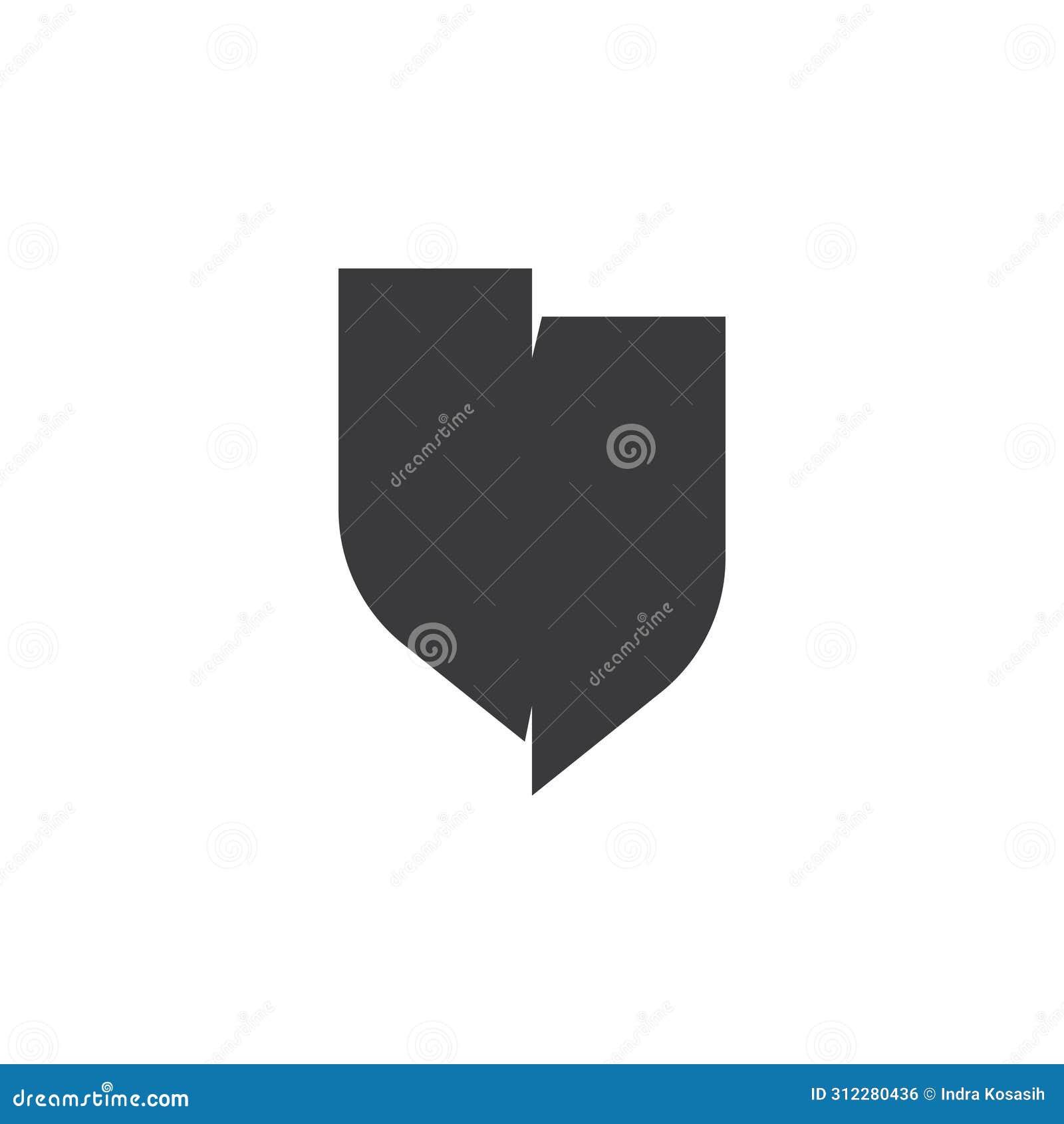 Simple Abstract Shield Symbol Logo Template Vector Stock Illustration ...