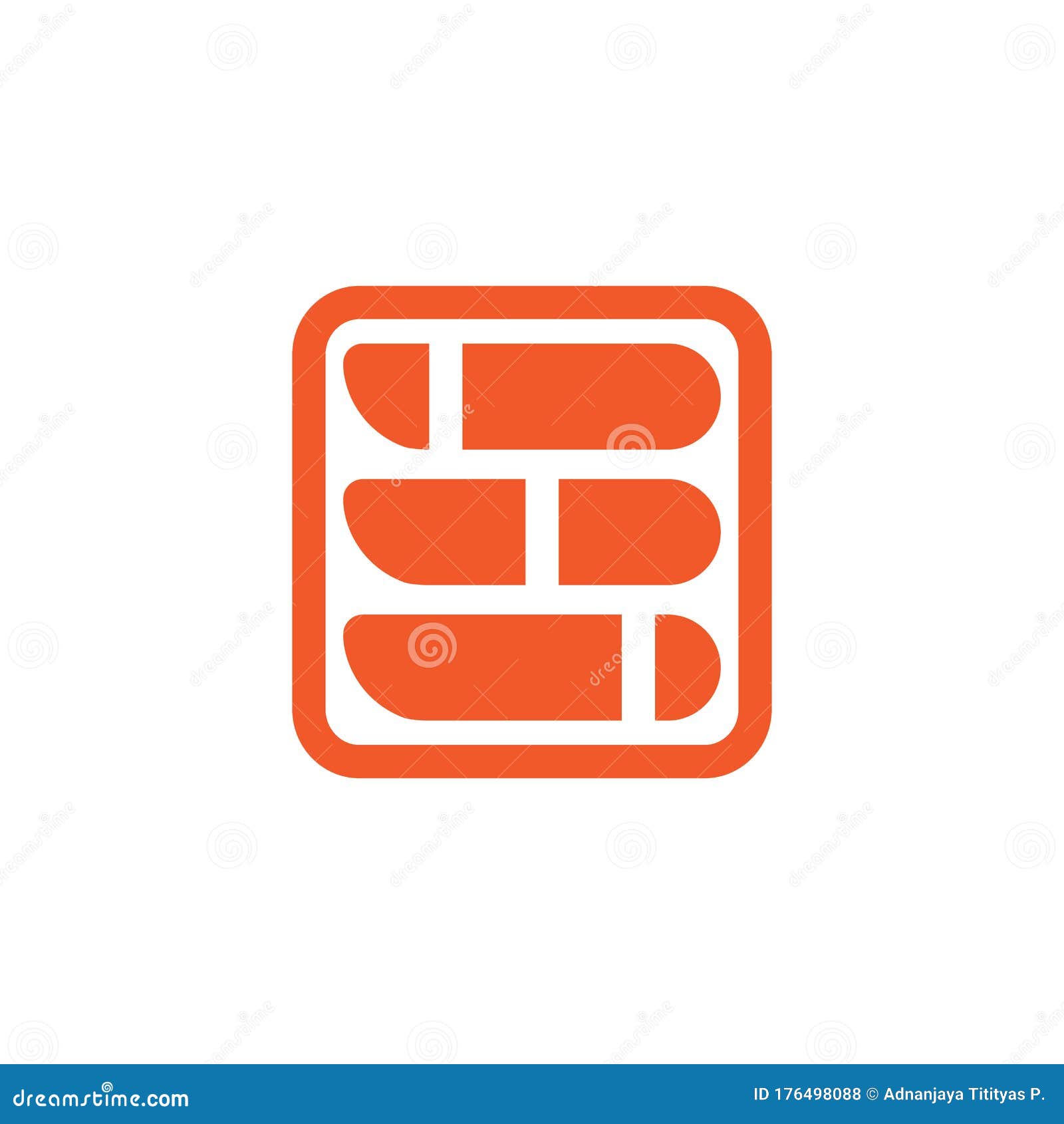 Simple Abstract Square Geometric Logo Vector Stock Vector ...