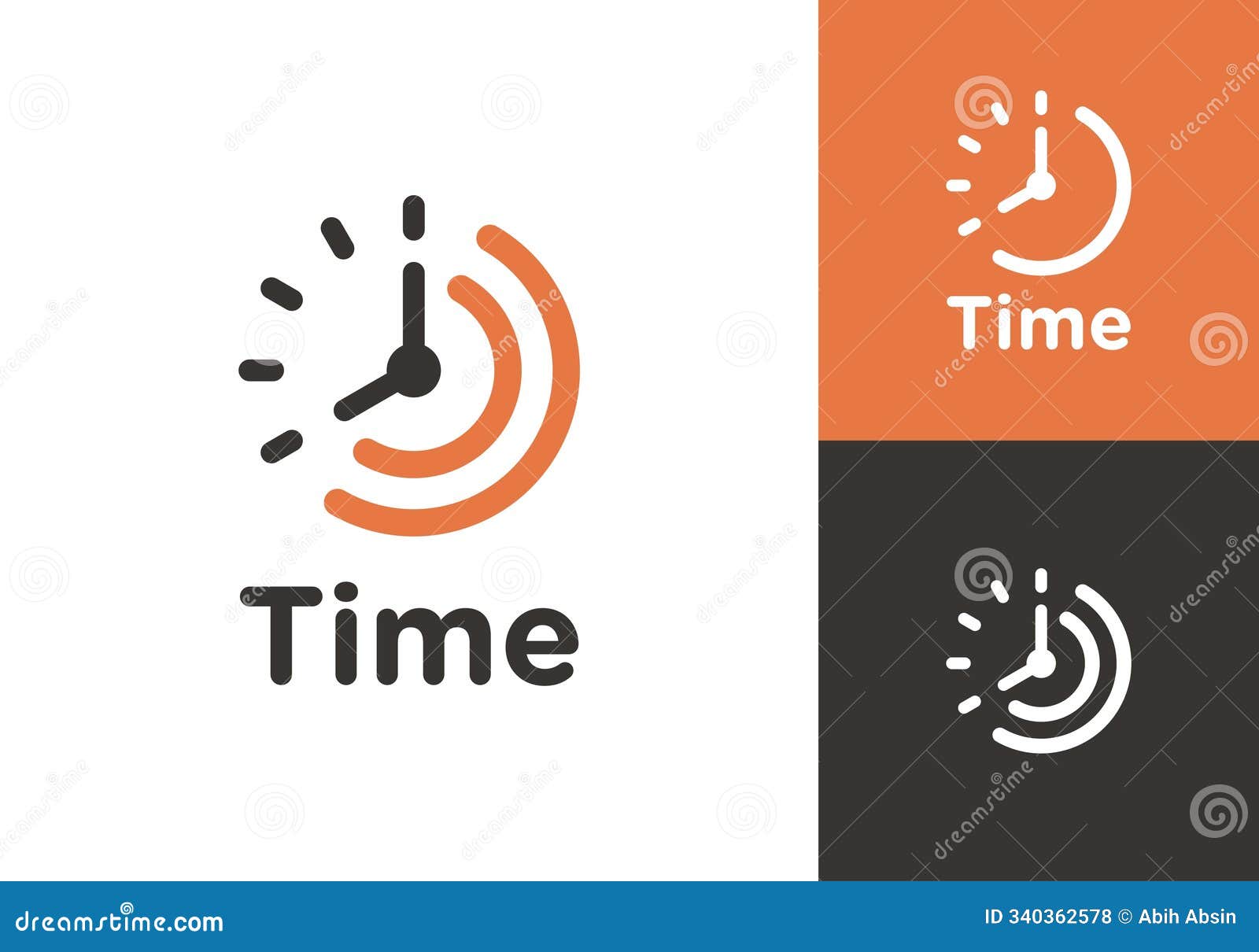 Simple Abstract Time Logo Design Stock Illustration - Illustration of ...