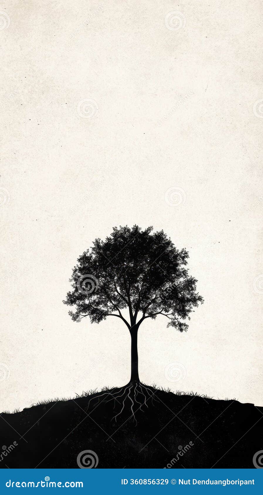 Simple Abstract Tree with Minimal Branches and Roots on Textured ...