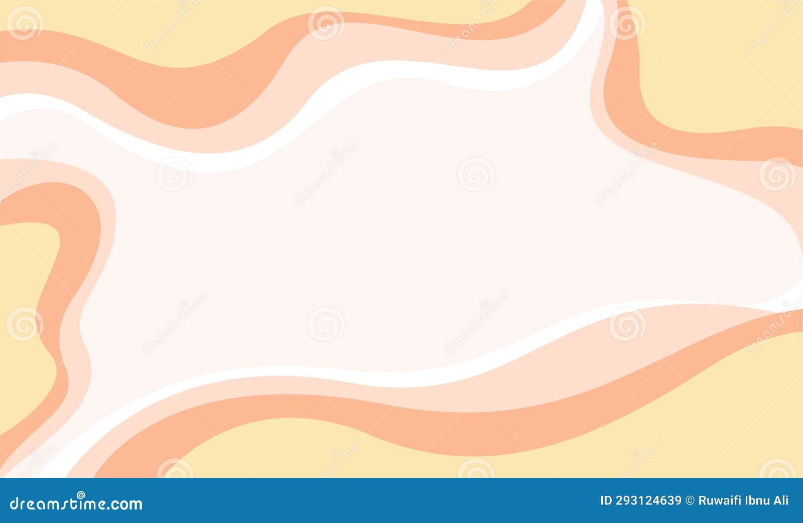 Simple Abstract Vector Background with Wavy Pastel Shapes Stock ...