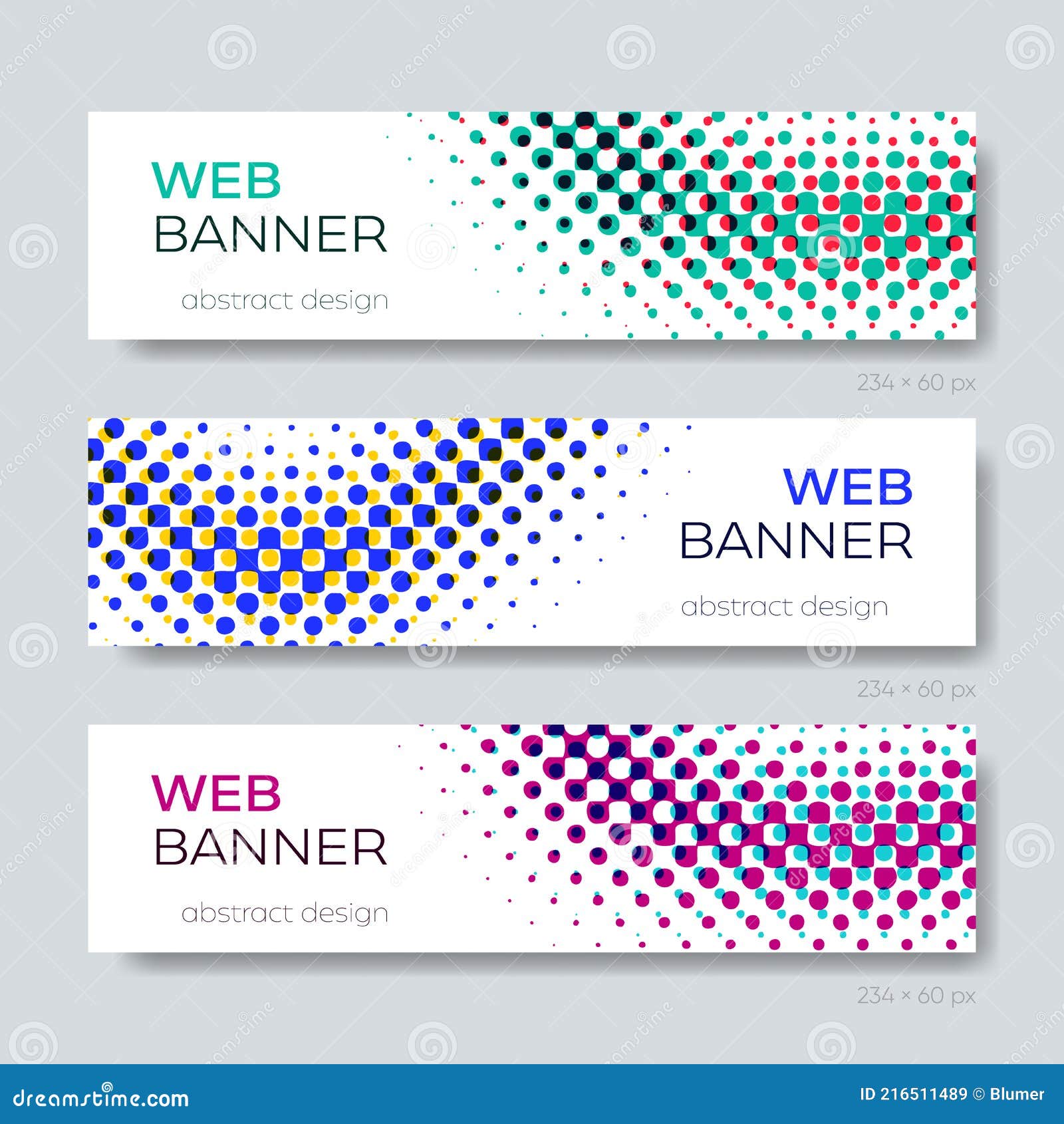 Simple Abstract Vector Web Banner Design Template Stock Vector ...