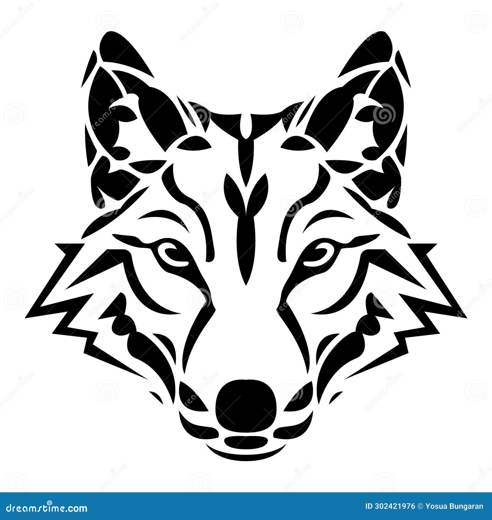 Simple Abstract Wolf Head Logo Vector Iconic Illustration Stock Vector ...