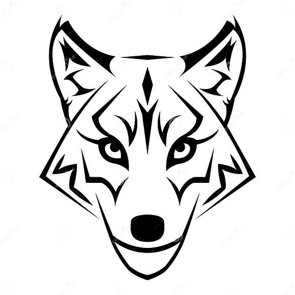 Simple Abstract Wolf Head Logo Vector Iconic Illustration Stock Vector ...