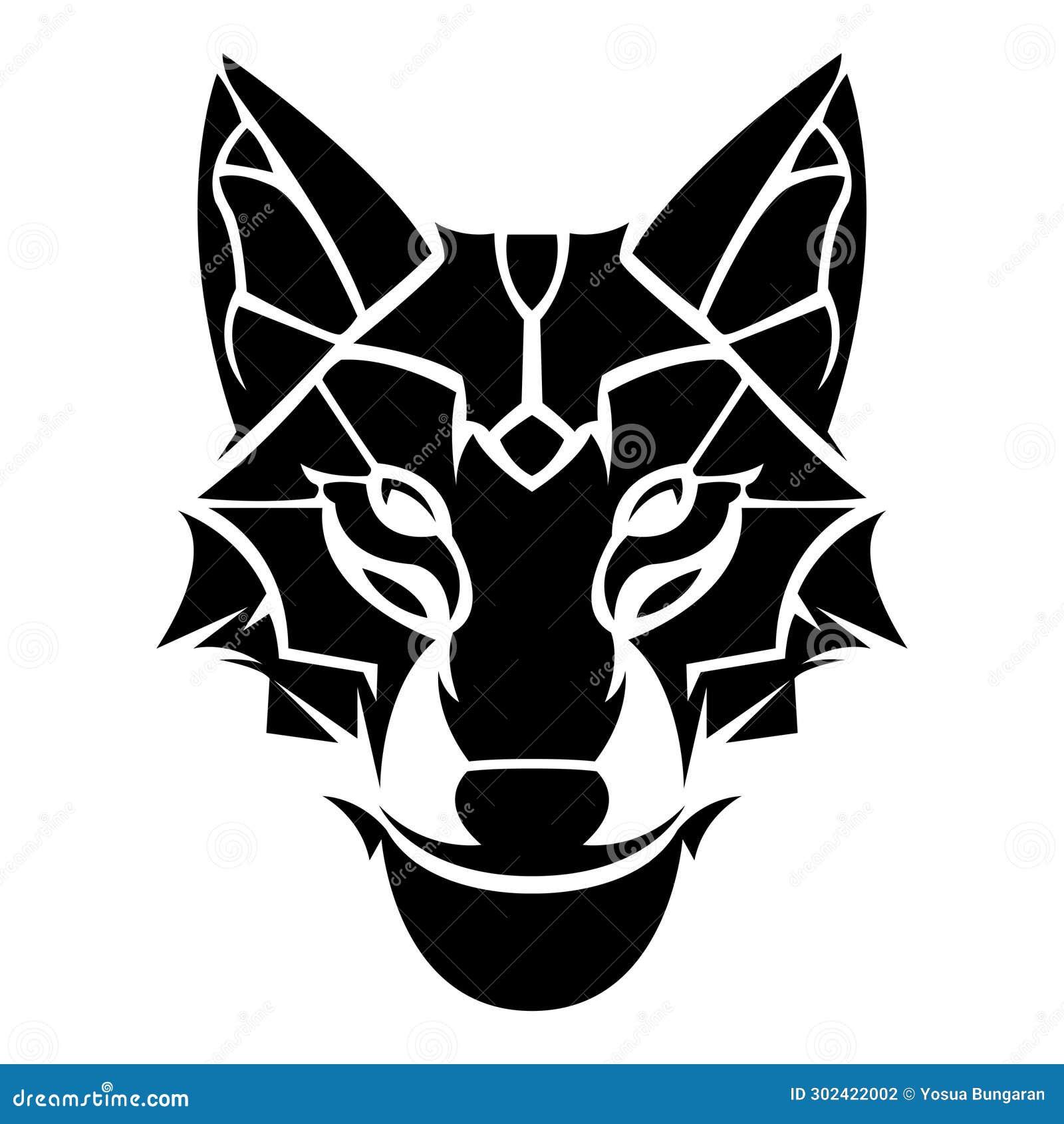 Simple Abstract Wolf Head Logo Vector Iconic Illustration Stock Vector ...