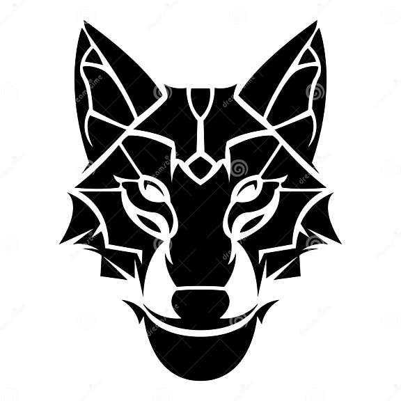Simple Abstract Wolf Head Logo Vector Iconic Illustration Stock Vector ...