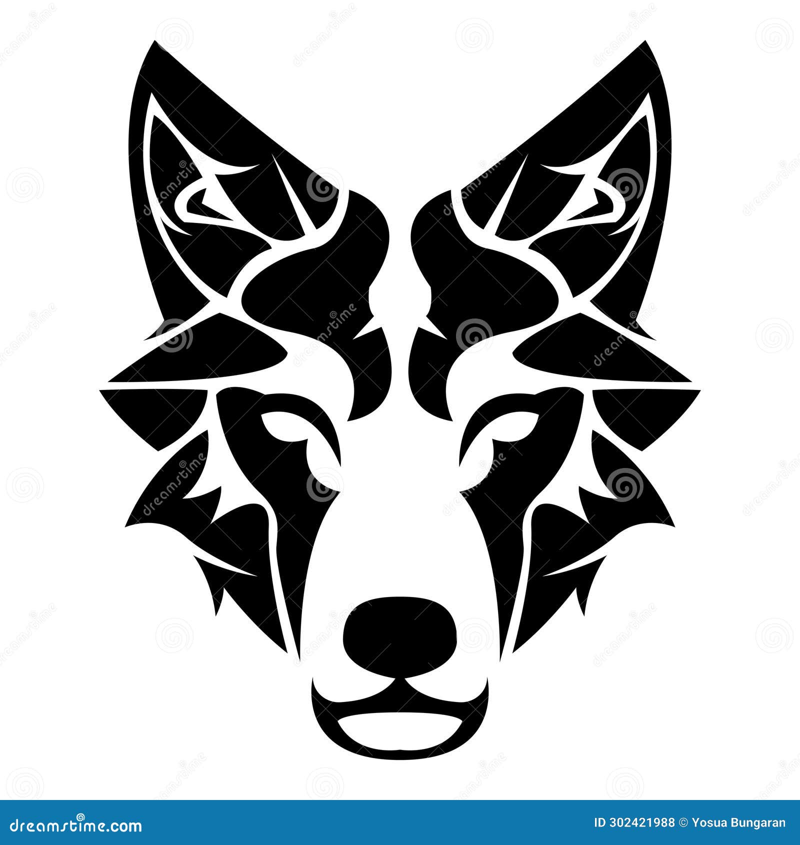 Simple Abstract Wolf Head Logo Vector Iconic Illustration Stock Vector ...