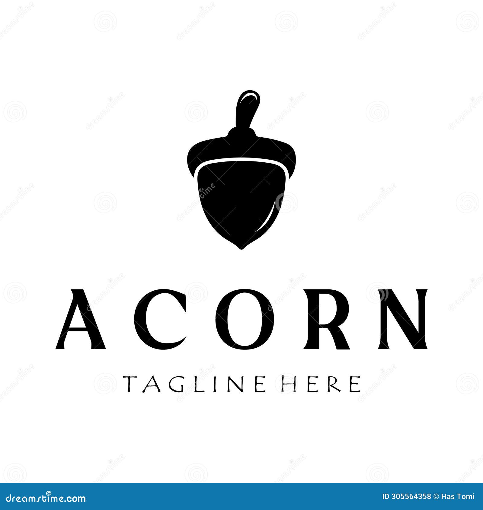 Simple Acorn Logo Design with Leaves,oak Leaves Logo,isolated with ...