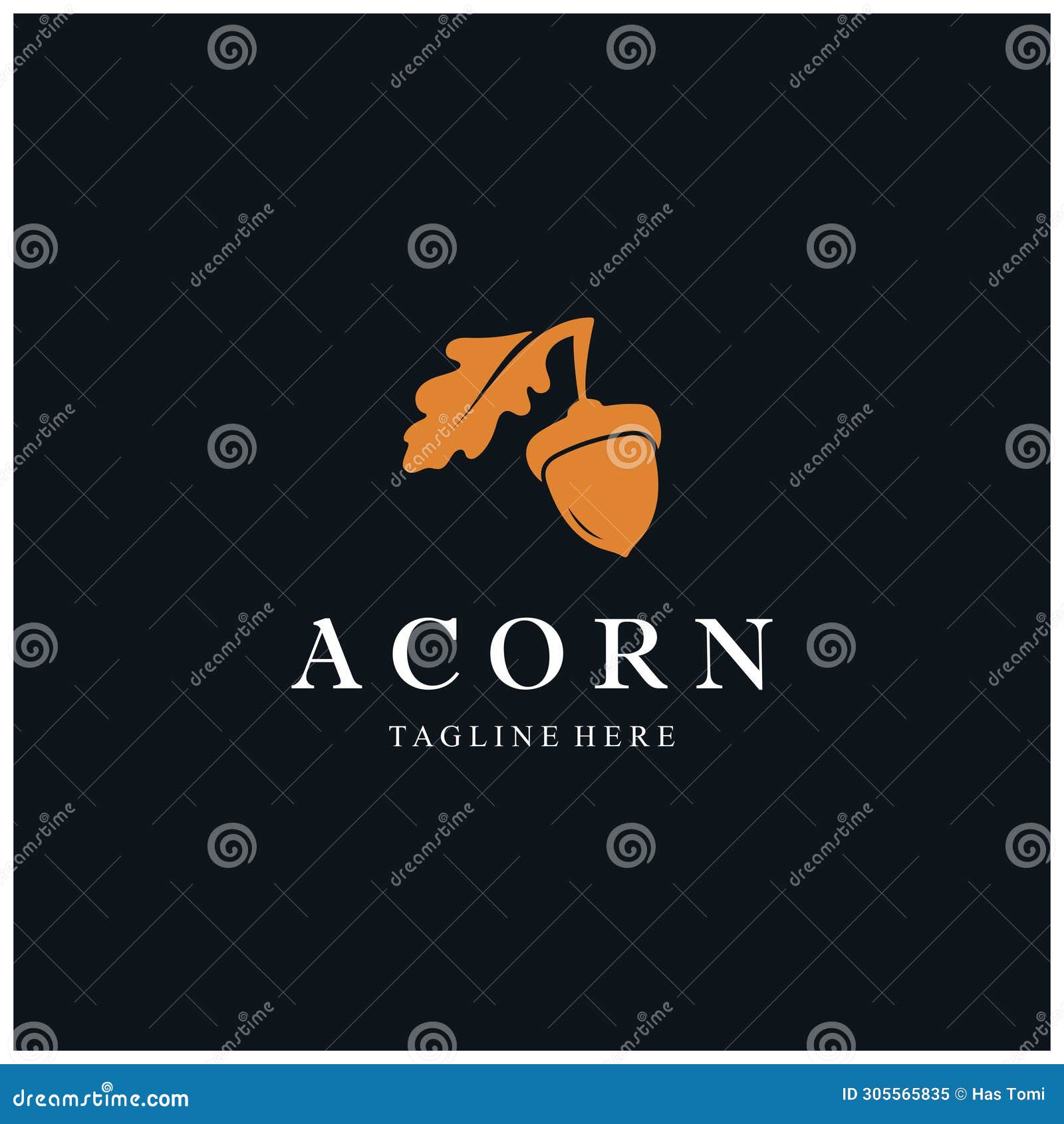 Simple Acorn Logo Design with Leaves,oak Leaves Logo,isolated with ...