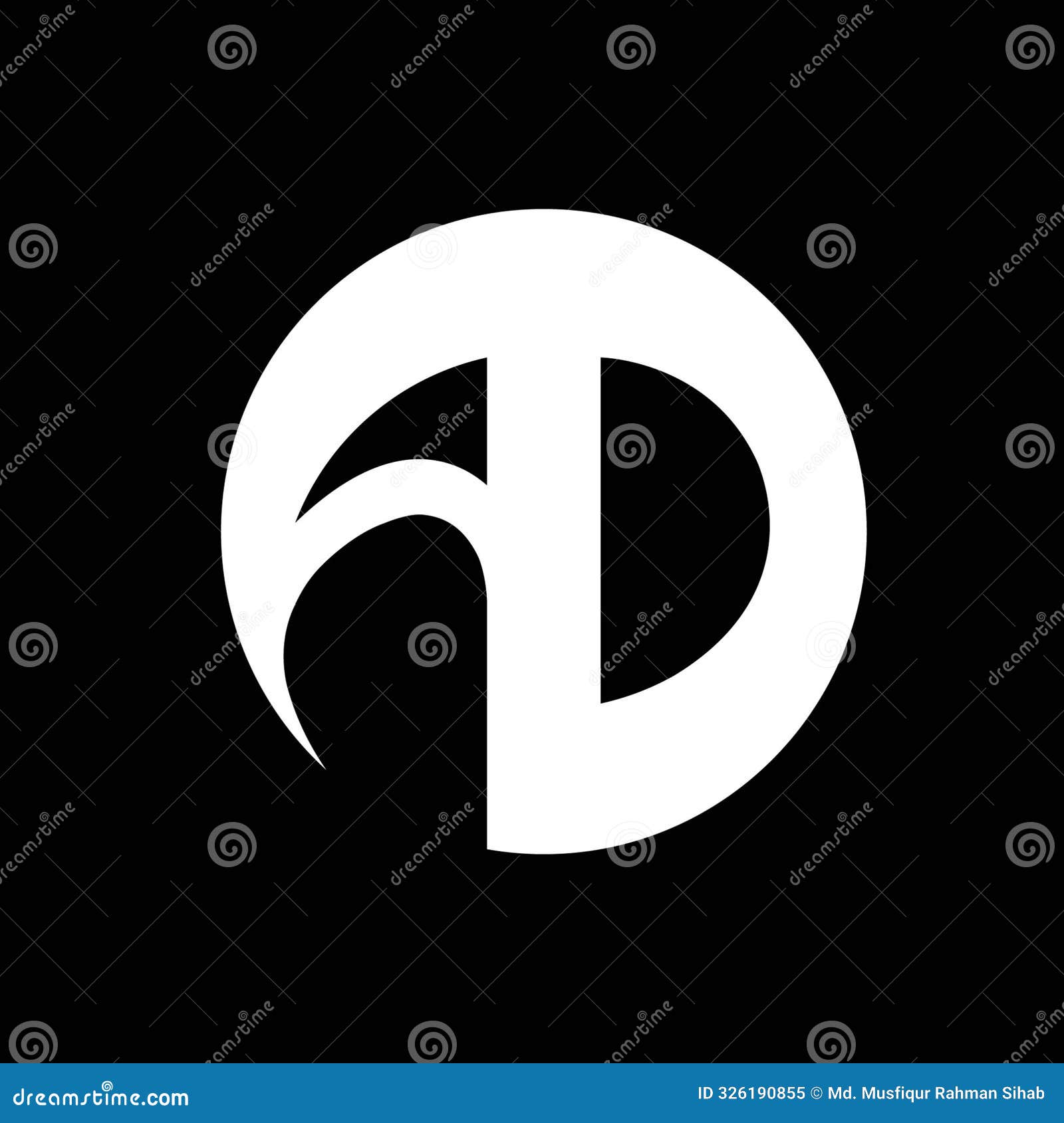 Simple AD Letter Logo Vector. Letters Connecting with Circles, AD ...