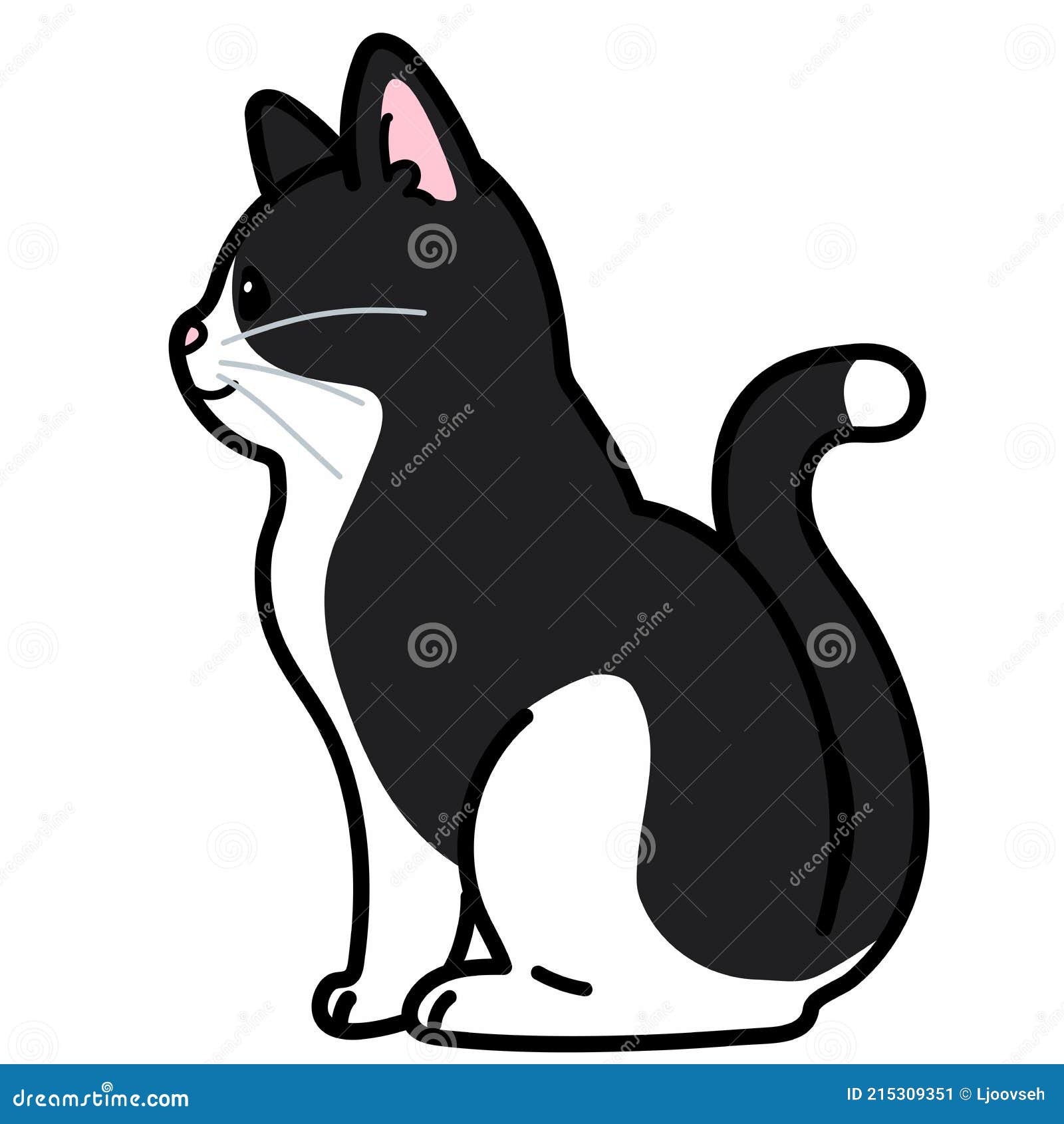 Cat Sitting Side Profile