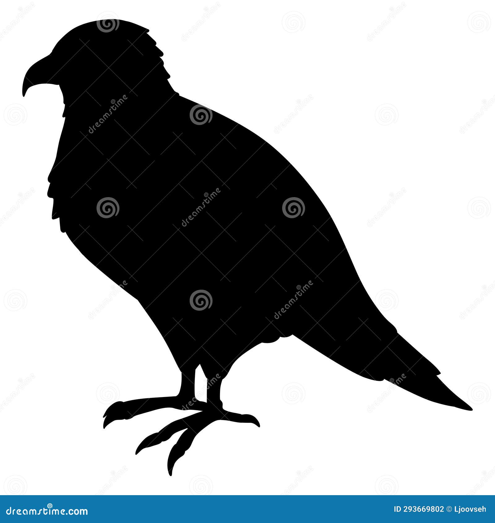 Simple and Adorable Flat Colored Eagle Illustration in Silhouette Stock ...
