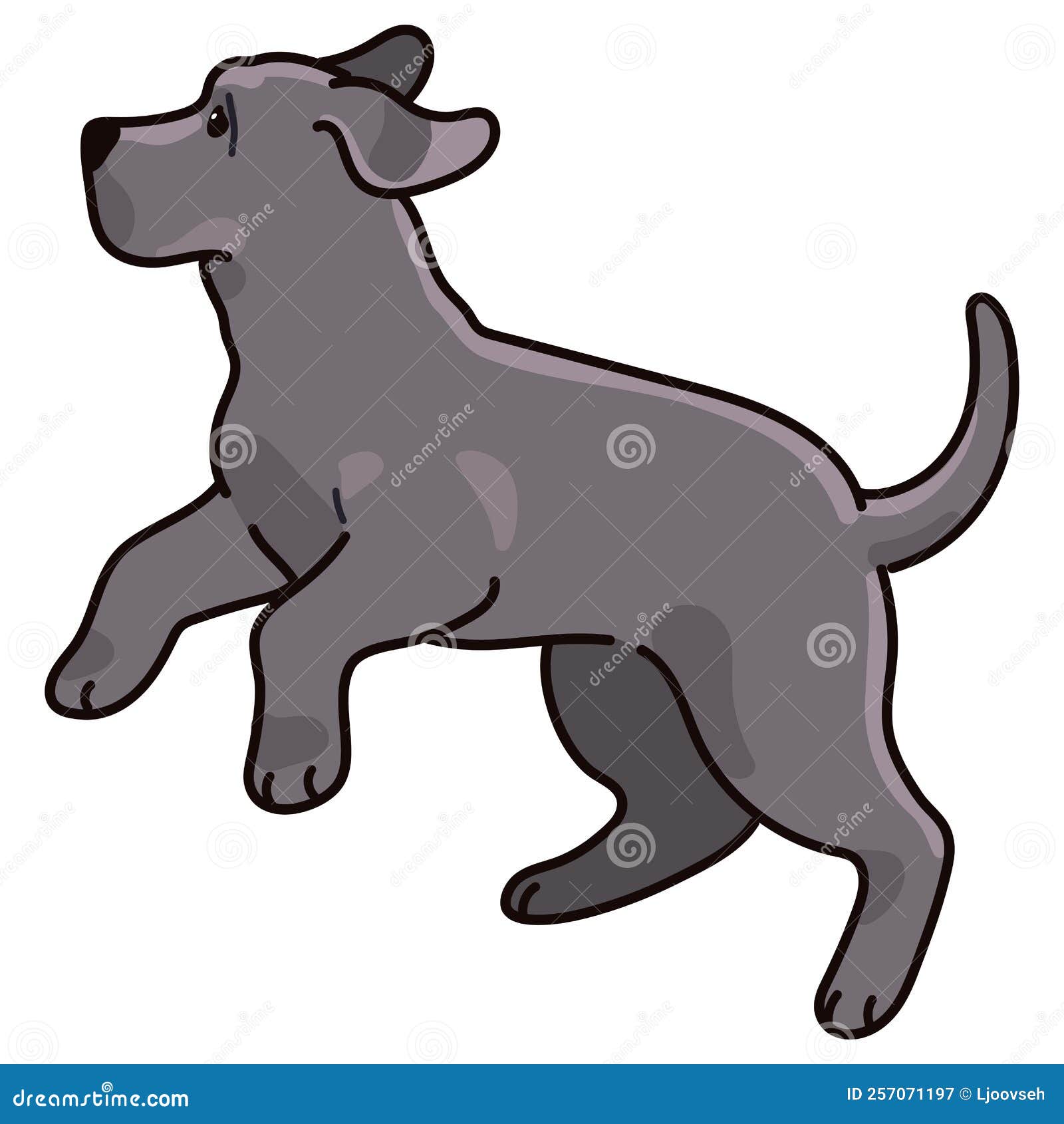 Simple and Adorable Great Dane Illustration Jumping Stock Vector ...