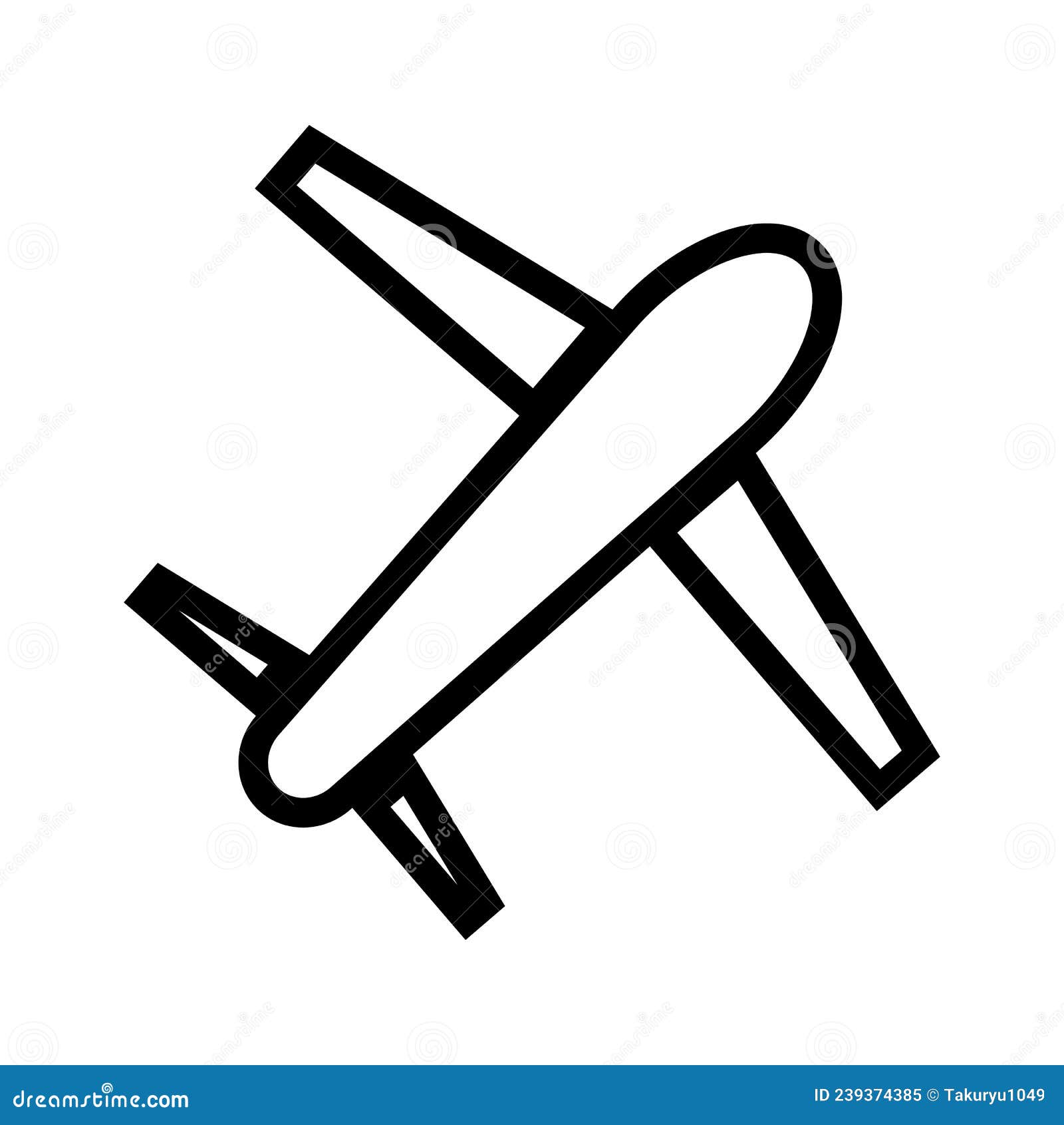 Simple Airplane Icon. Vector Image. Stock Vector - Illustration of fast ...