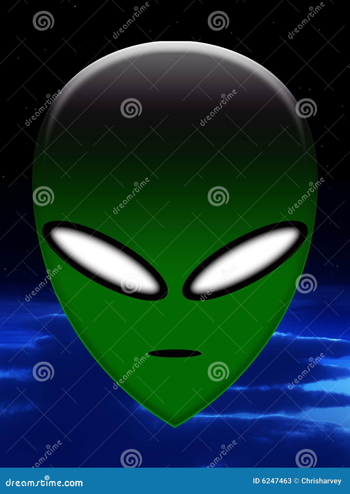 Simple Alien Head 5 stock illustration. Illustration of spacebeing ...