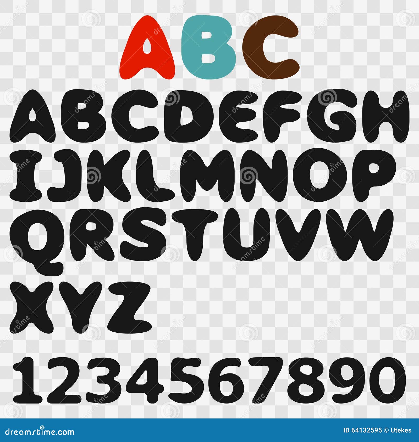 Simple alphabet. stock vector. Illustration of language - 64132595