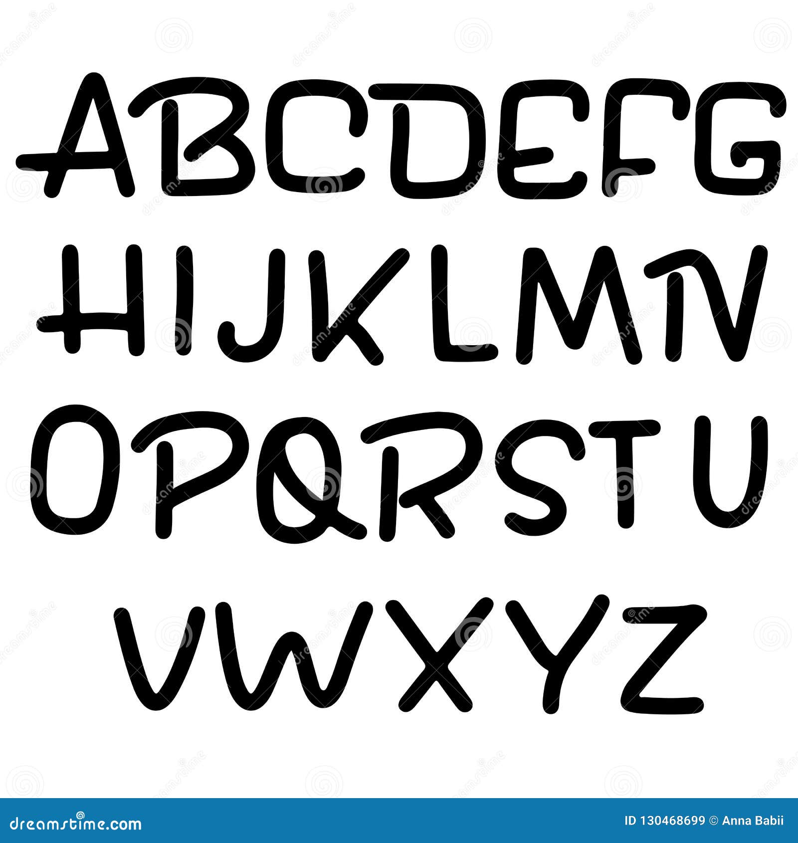 Simple Alphabet. Modern Font. Vector Illustration. Stock Vector ...