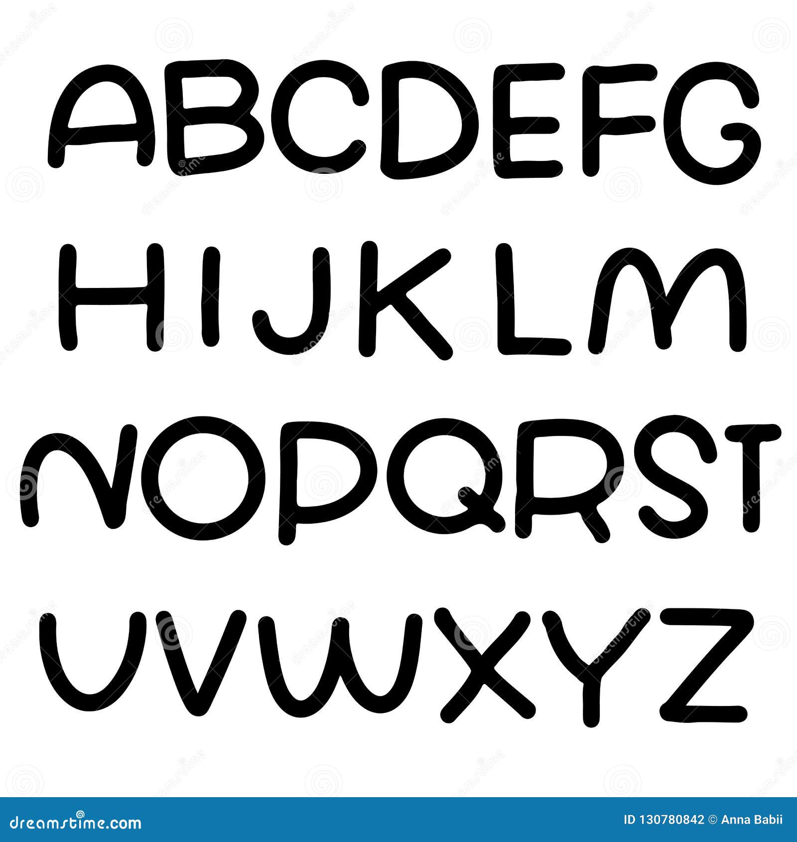 Simple Alphabet. Modern Font. Vector Illustration. Stock Vector ...