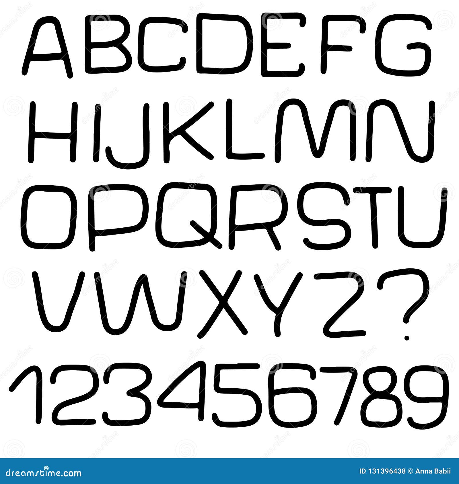 Simple Alphabet. Modern Font. Vector Illustration. Stock Vector ...