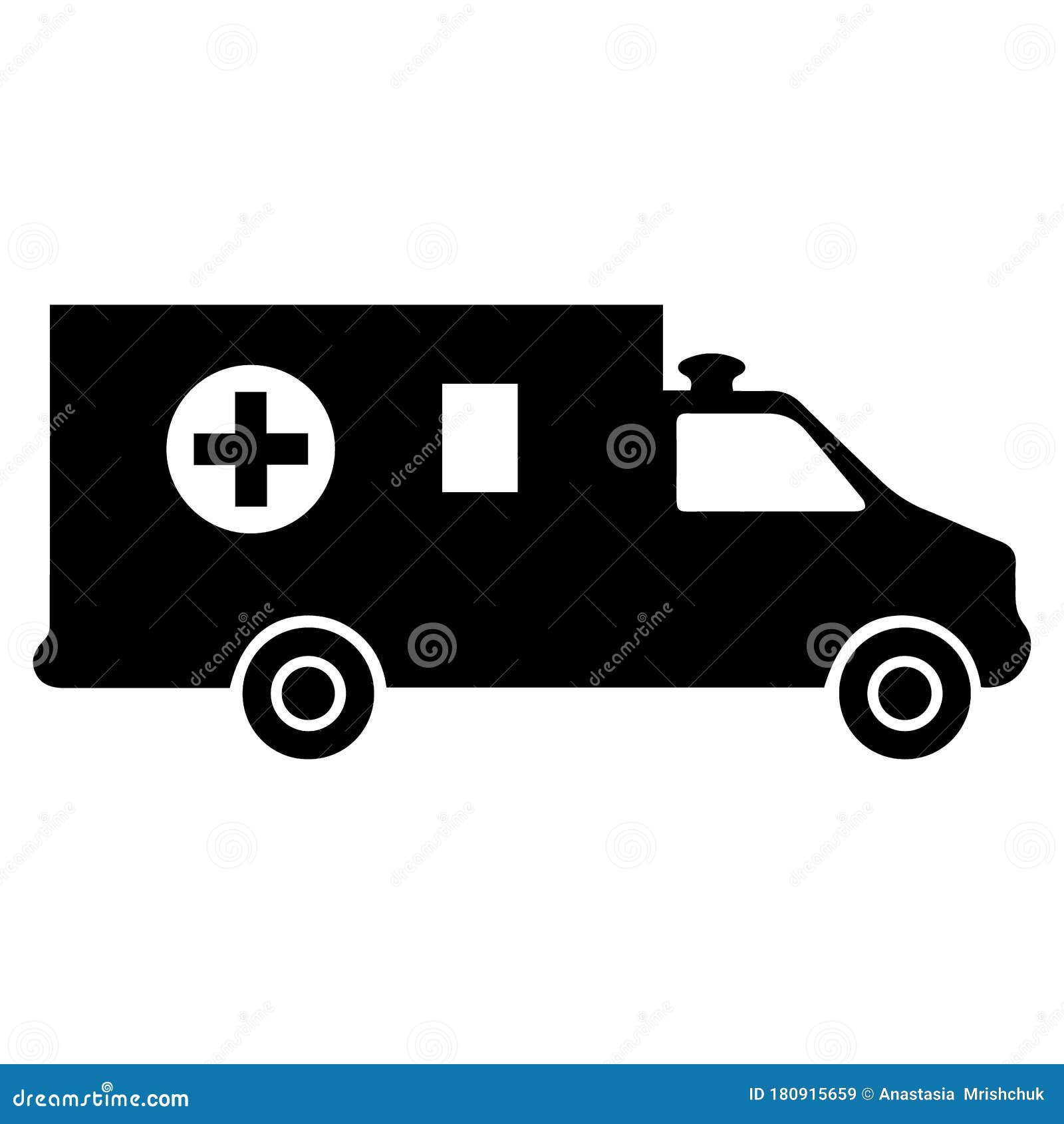 Simple Ambulance Icon. Vector Illustration Stock Illustration ...