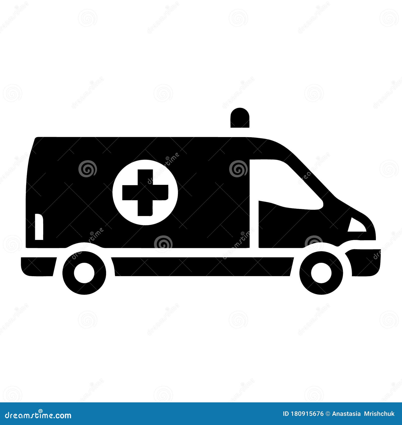 Simple Ambulance Icon. Vector Illustration Stock Illustration ...