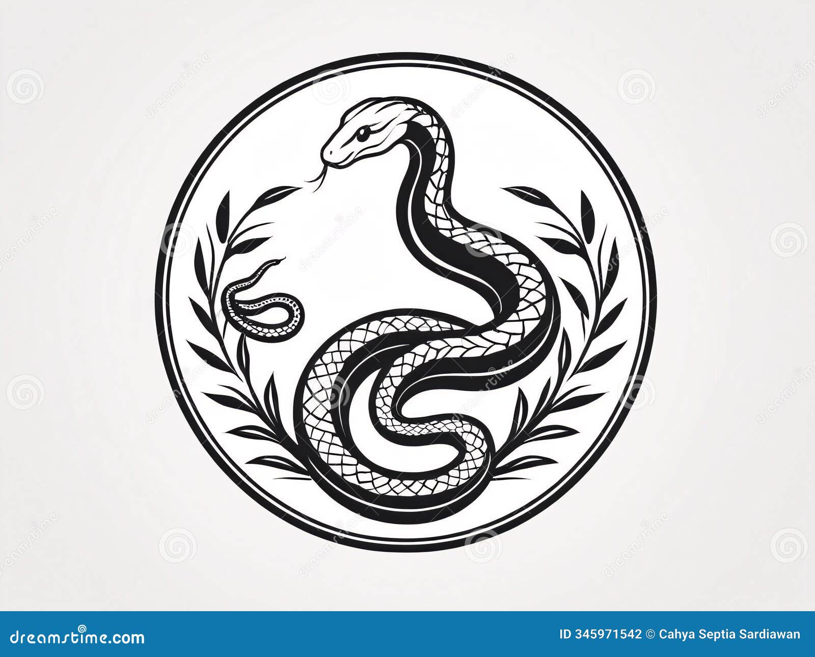 Simple Amd Clean Snake Logo Design Stock Illustration - Illustration of ...