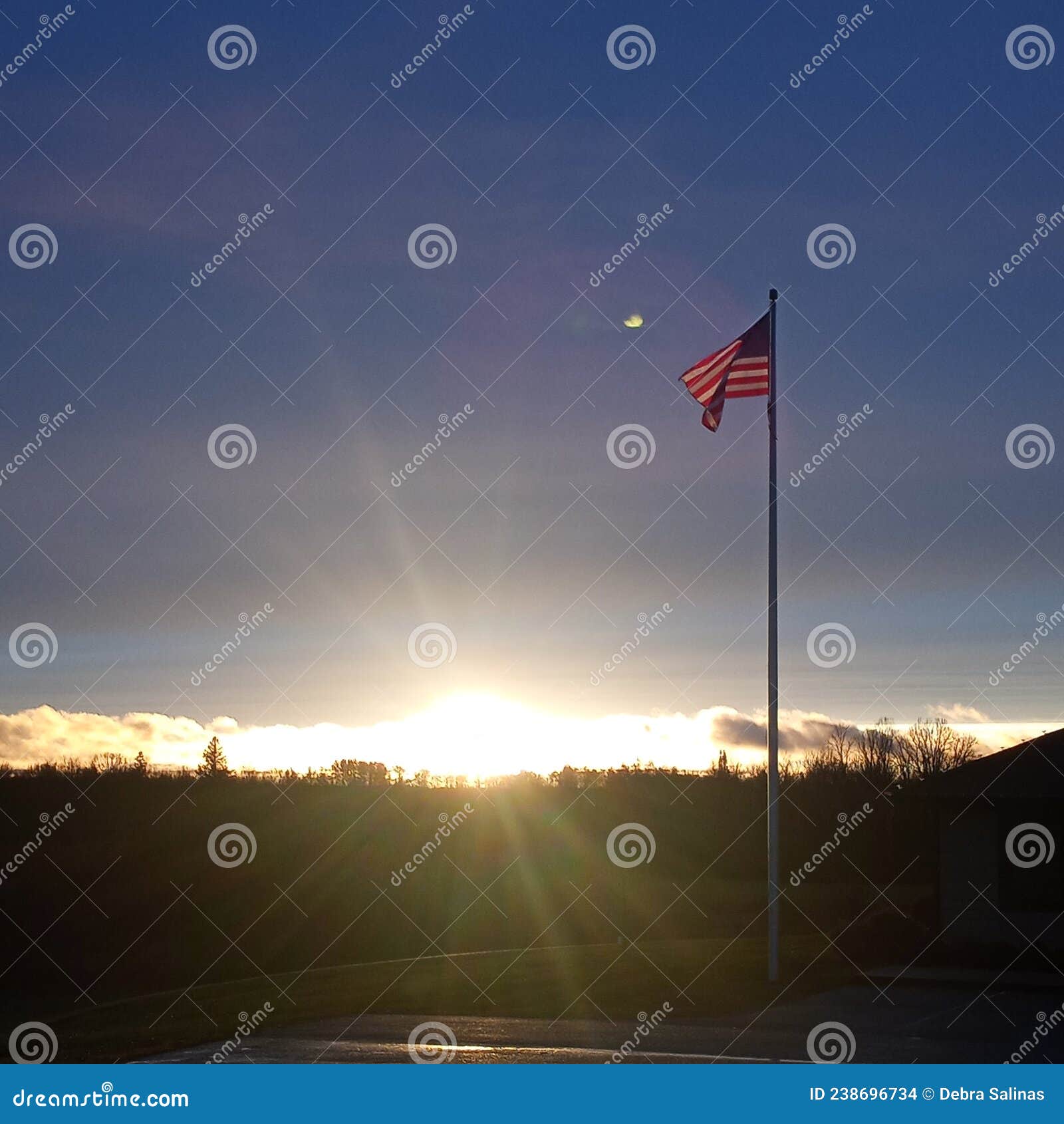 Simple American flag stock photo. Image of wind, light - 238696734
