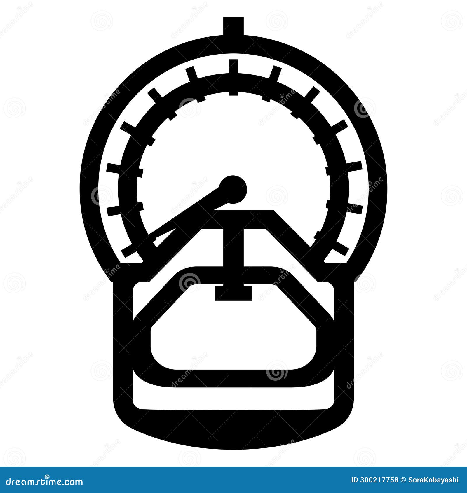 Simple Analog Grip Dynamometer Monochrome Icon Stock Illustration ...