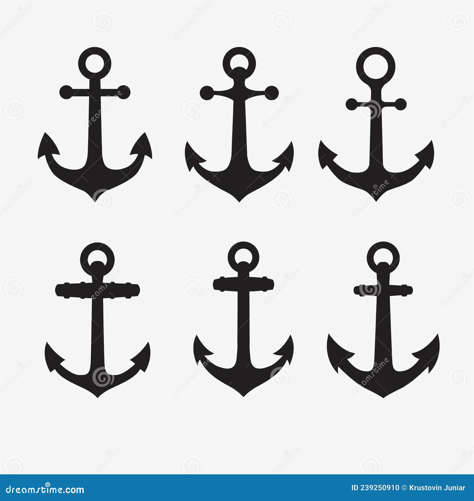 Simple Anchor Collection Shape Illustration Stock Vector - Illustration ...