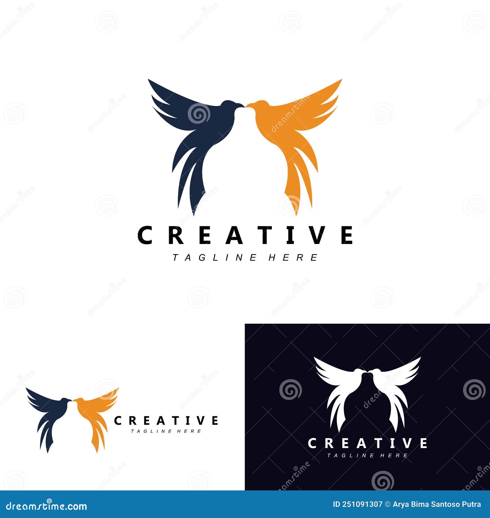 Simple Animal Bird Icon Vector Logo Stock Vector - Illustration of ...