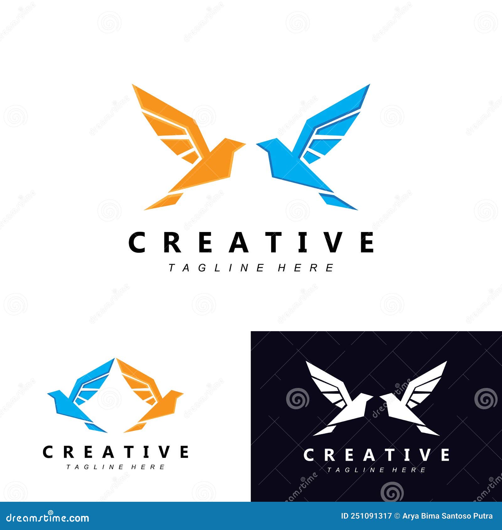 Simple Animal Bird Icon Vector Logo Stock Vector - Illustration of ...
