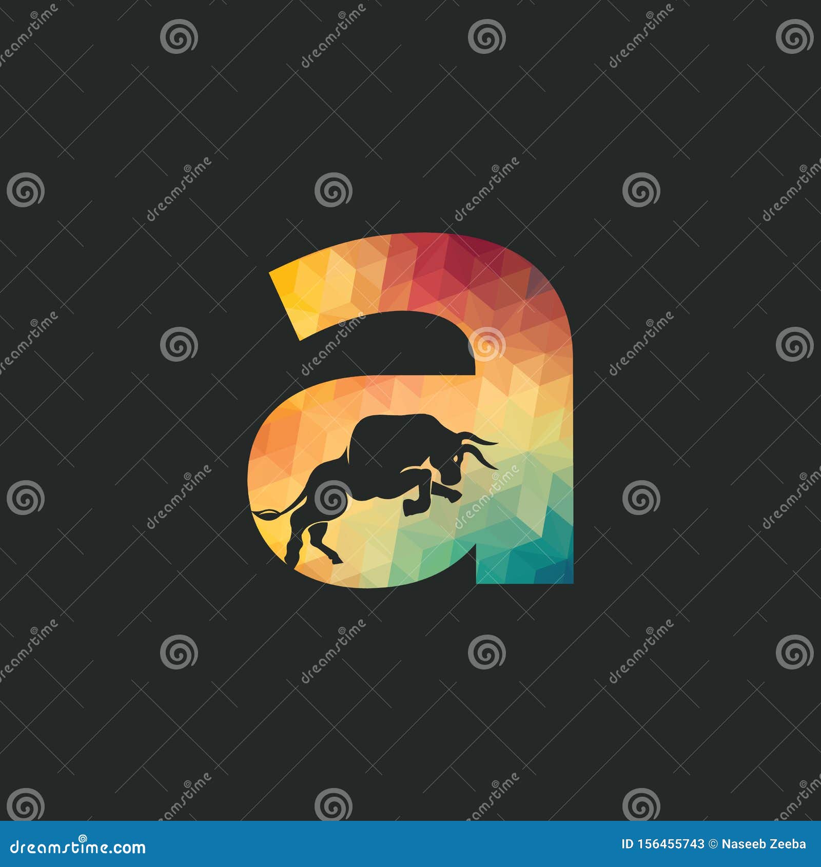 Bull Letter a Vector Logo Design. Stock Vector - Illustration of energy ...