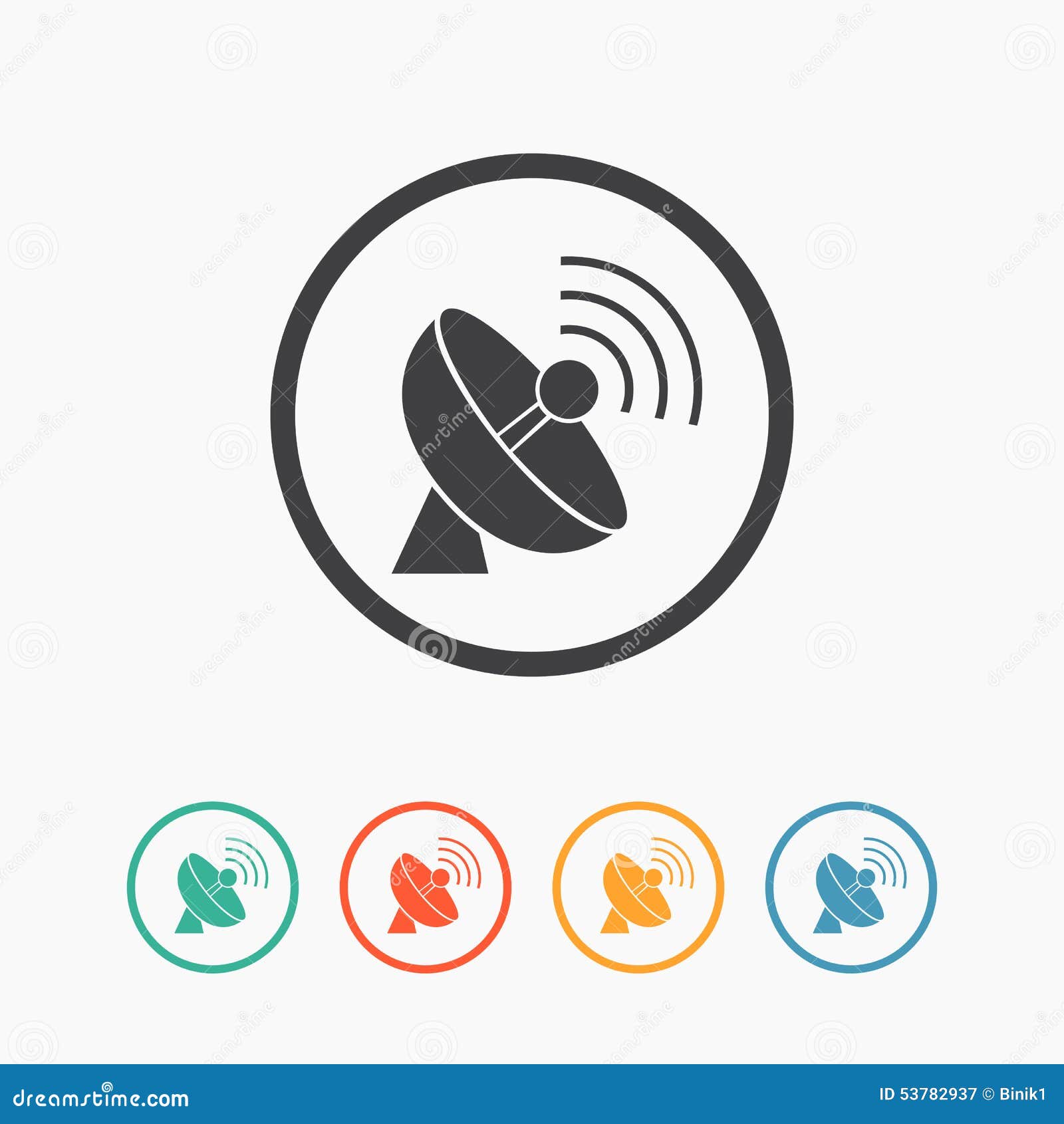 Simple antenna icon. stock illustration. Illustration of element - 53782937