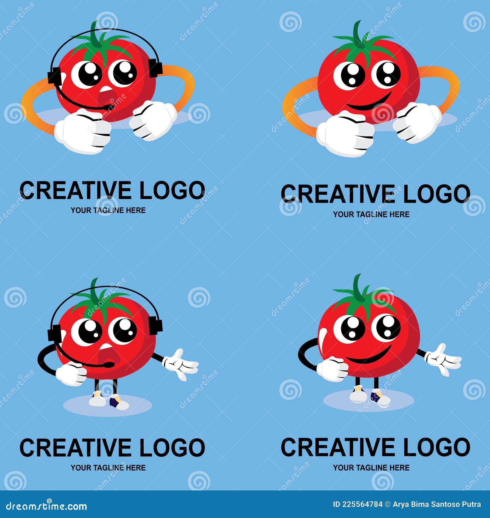 Simple Apple Fruit Expression Cartoon Icon Vector Logo Stock ...