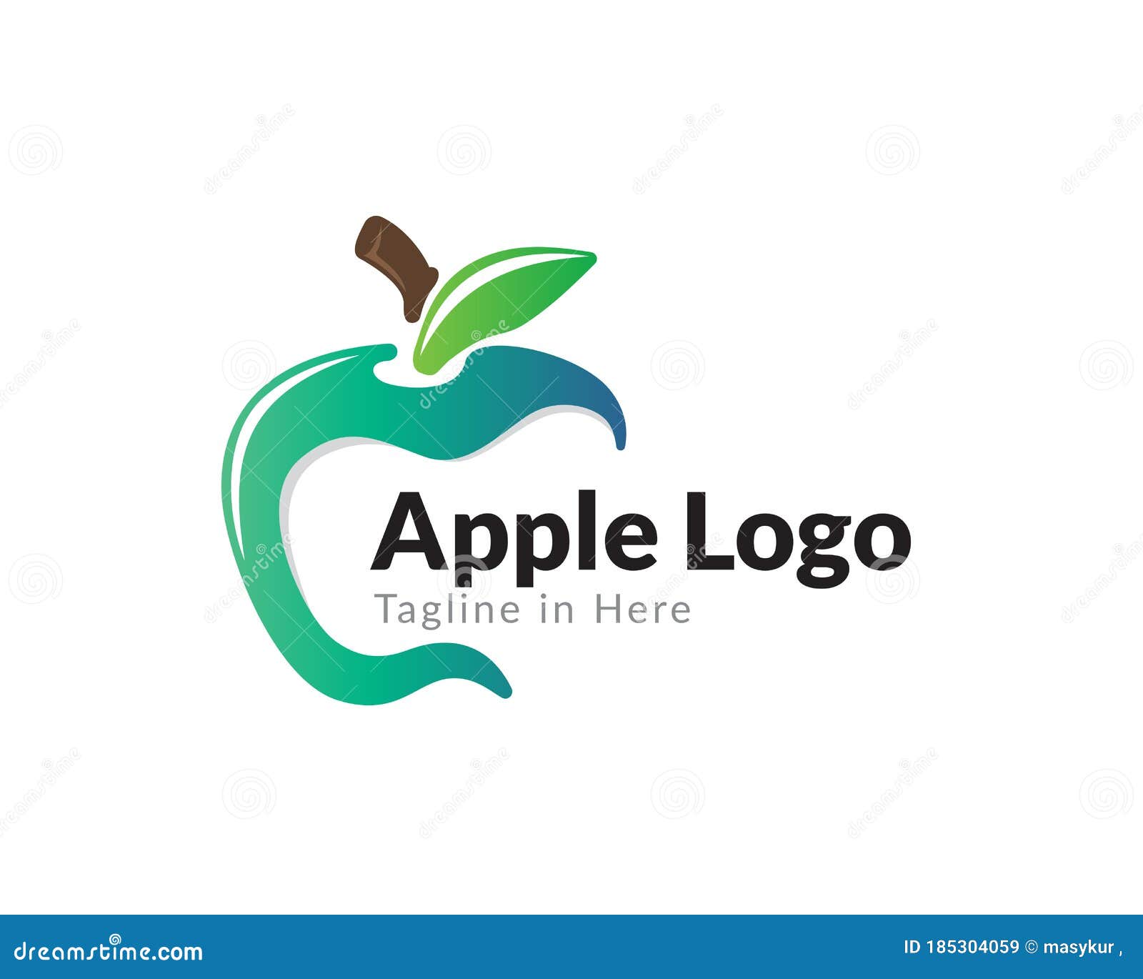 Simple Apple Logo Design Inspiration Stock Vector - Illustration of ...