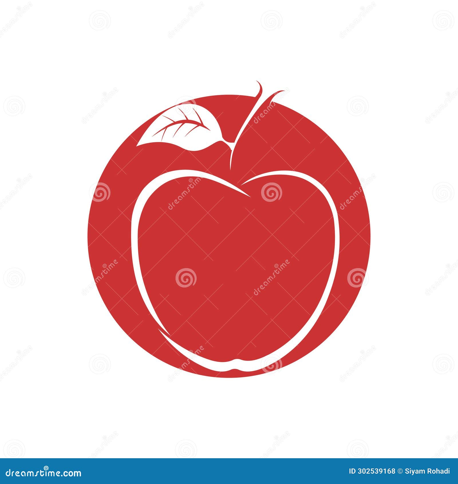 Simple apple vector image stock vector. Illustration of fresh - 302539168