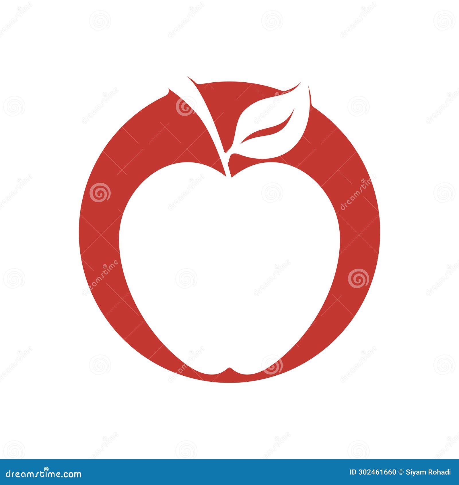 Simple apple vector image stock vector. Illustration of food - 302461660