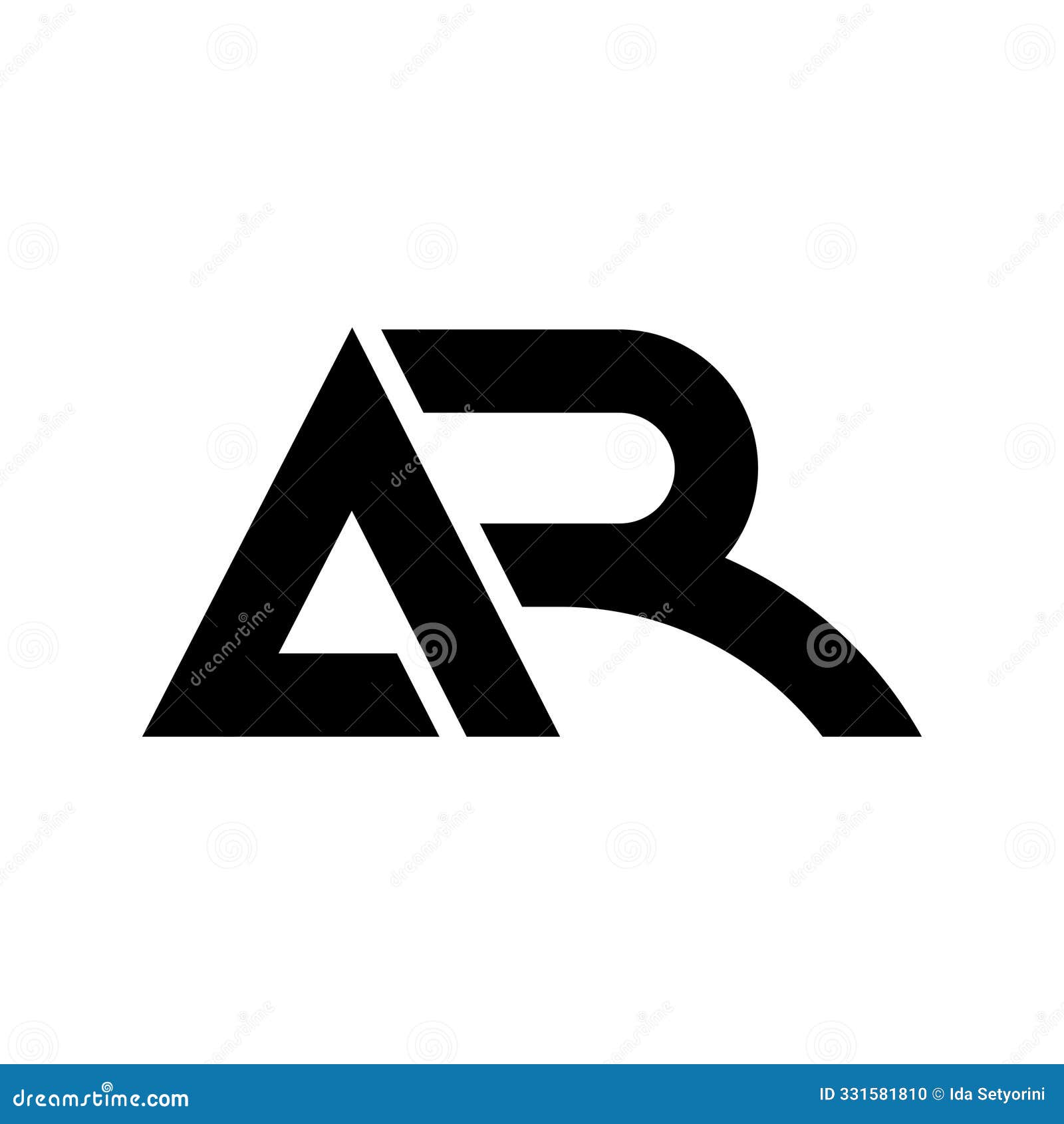 Simple ar letter logo stock illustration. Illustration of logo - 331581810