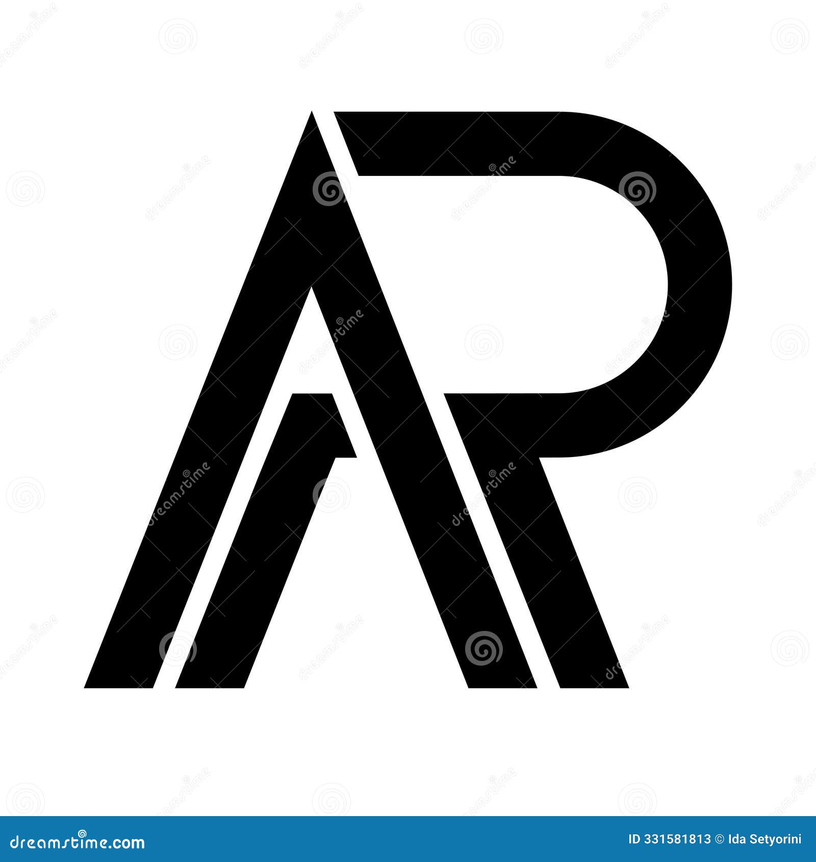 Simple ar letter logo stock illustration. Illustration of modern ...