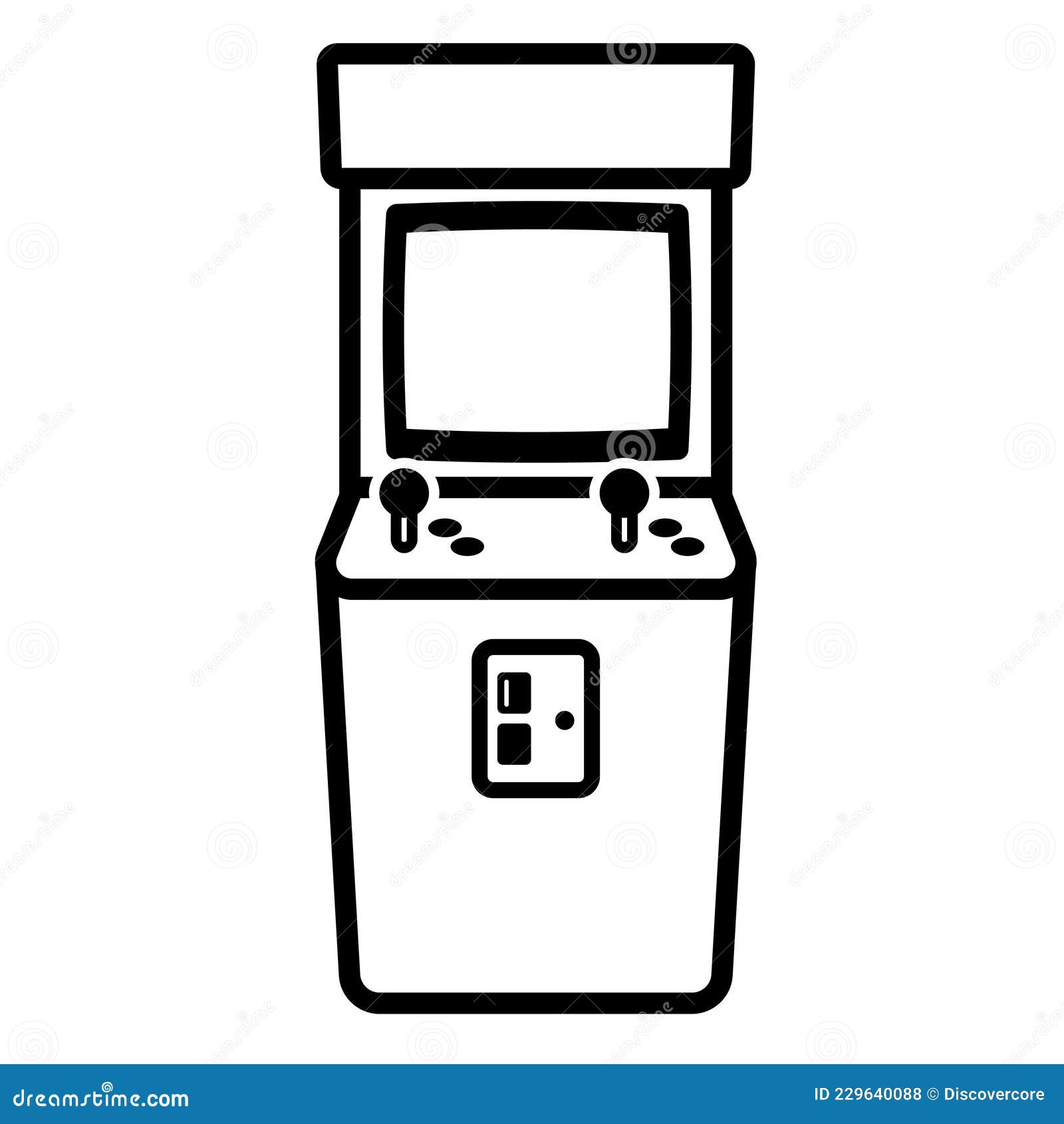 Simple Arcade Cabinet Icon with Retro Feel Stock Vector - Illustration ...