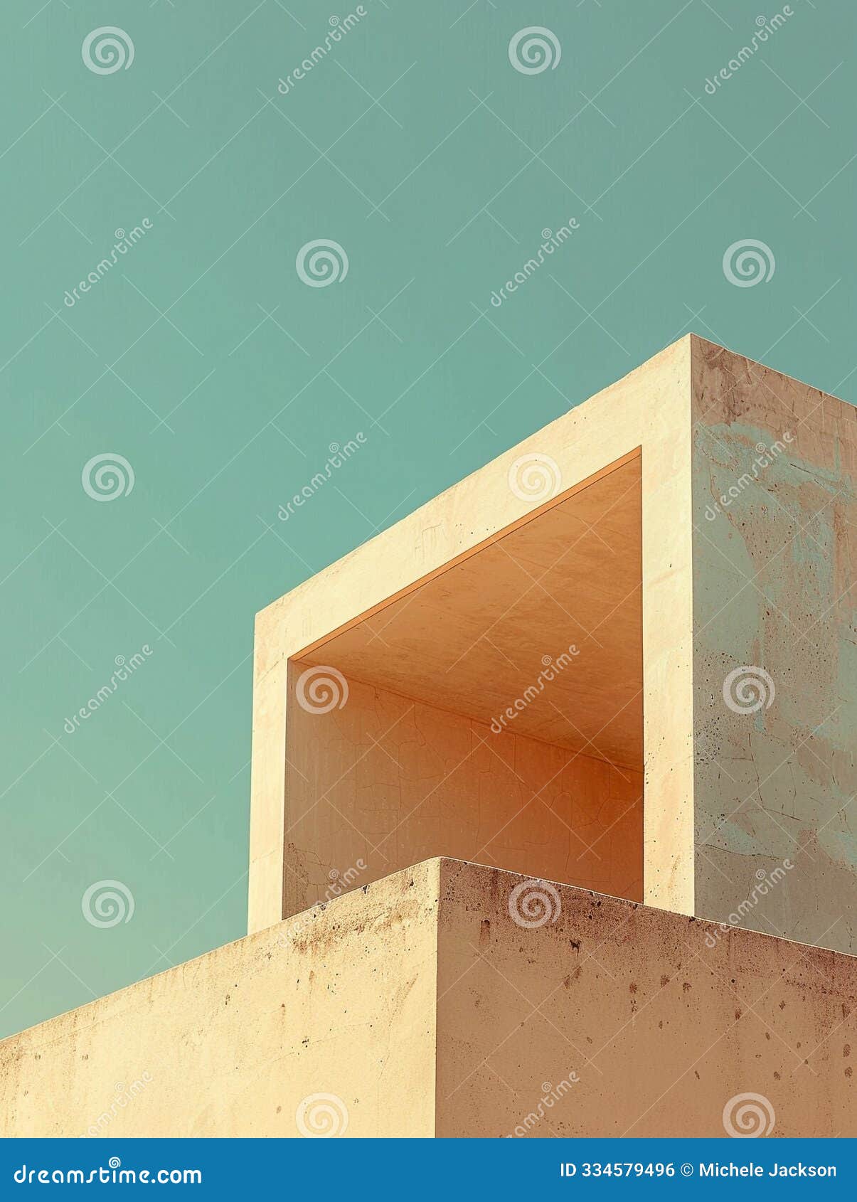 Simple Architectural Box Shaped Building. Generated with Ai Stock ...