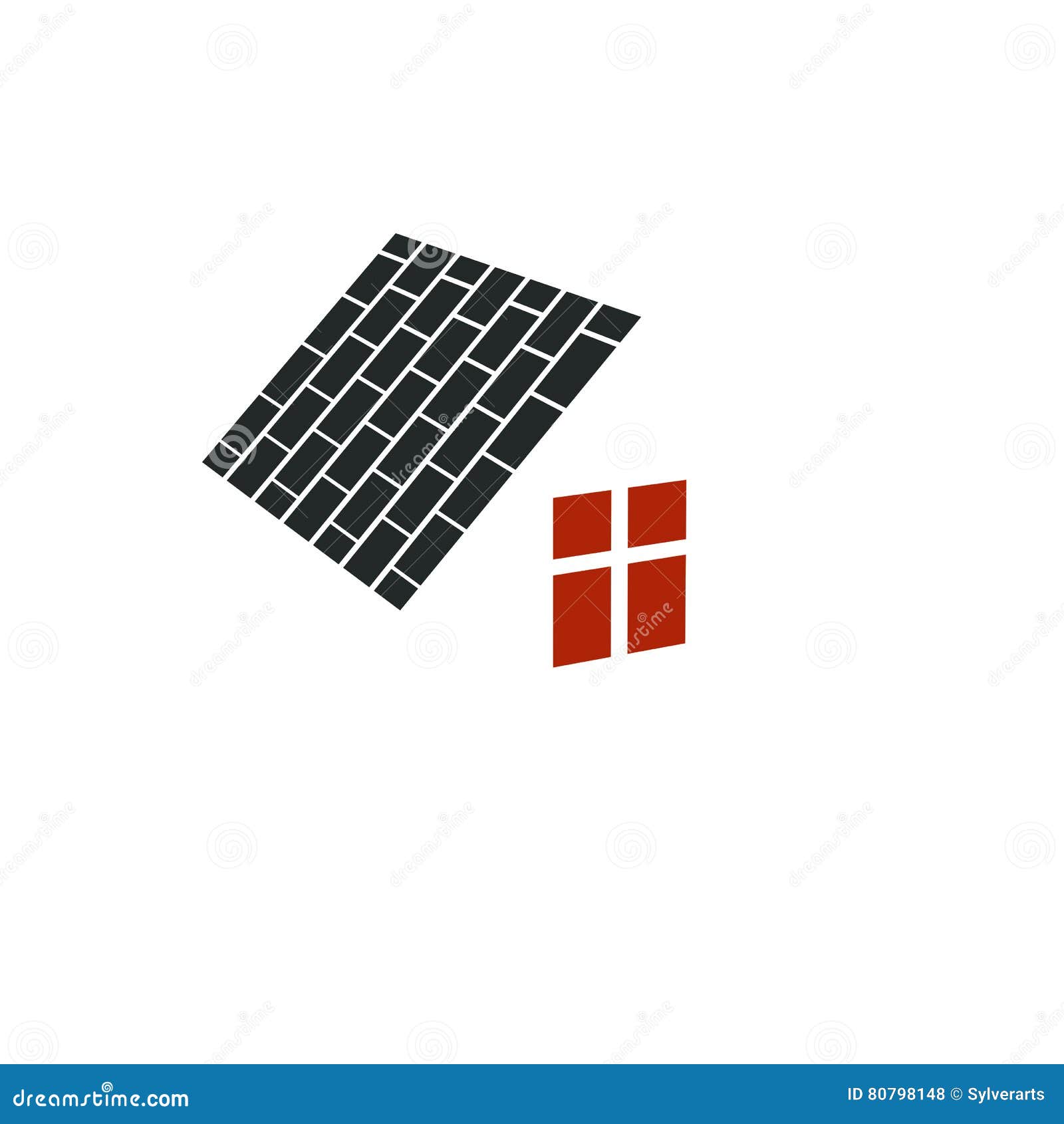 Simple Architectural Construction, House Abstract Symbol, Stock ...