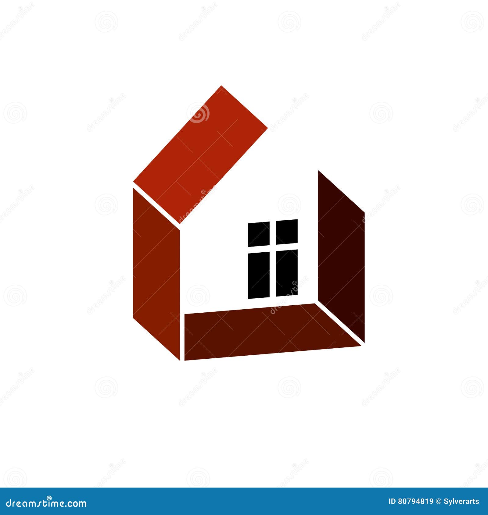Simple Architectural Construction, Vector House Abstract Symbol, Design ...