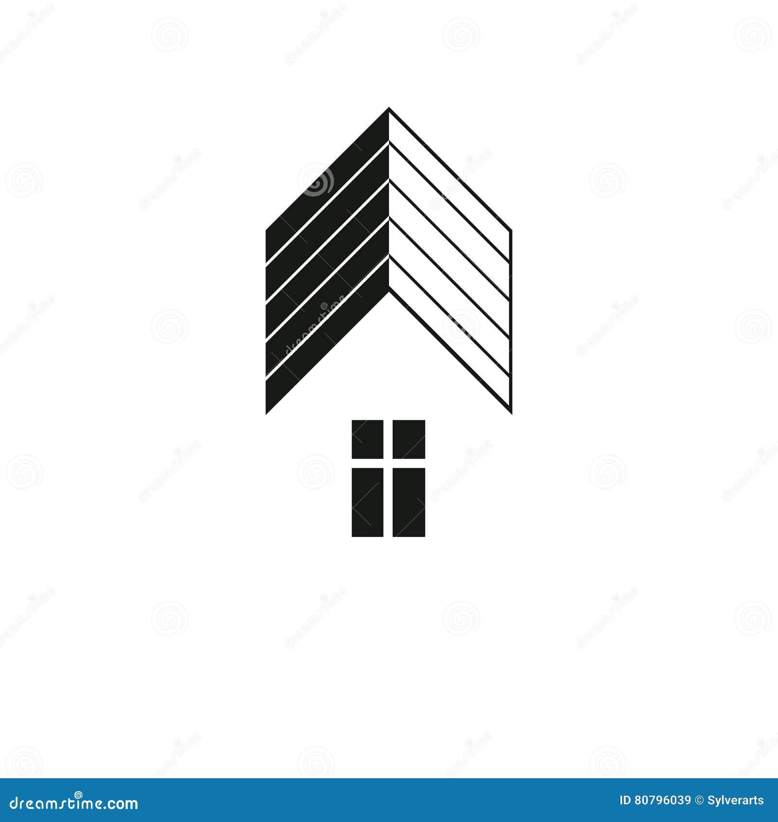Simple Architectural Construction, Vector House Abstract Symbol, Design ...