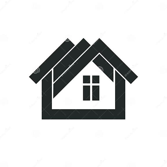 Simple Architectural Construction, Vector House Abstract Symbol, Design ...