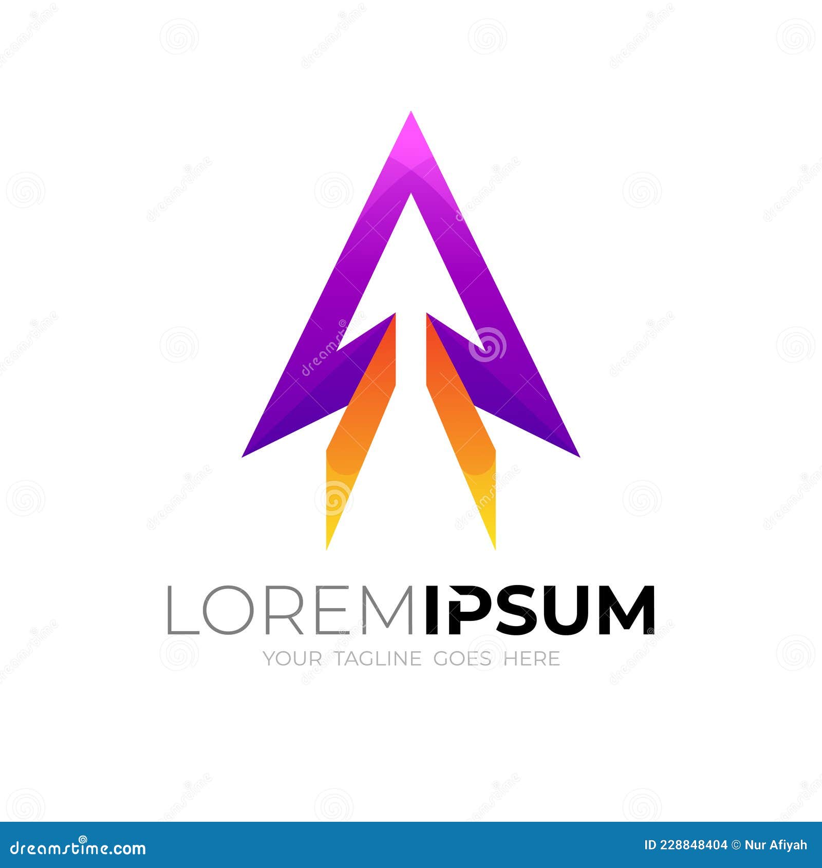 Simple Arrow Design Vector, Triangle Logos Stock Vector - Illustration ...