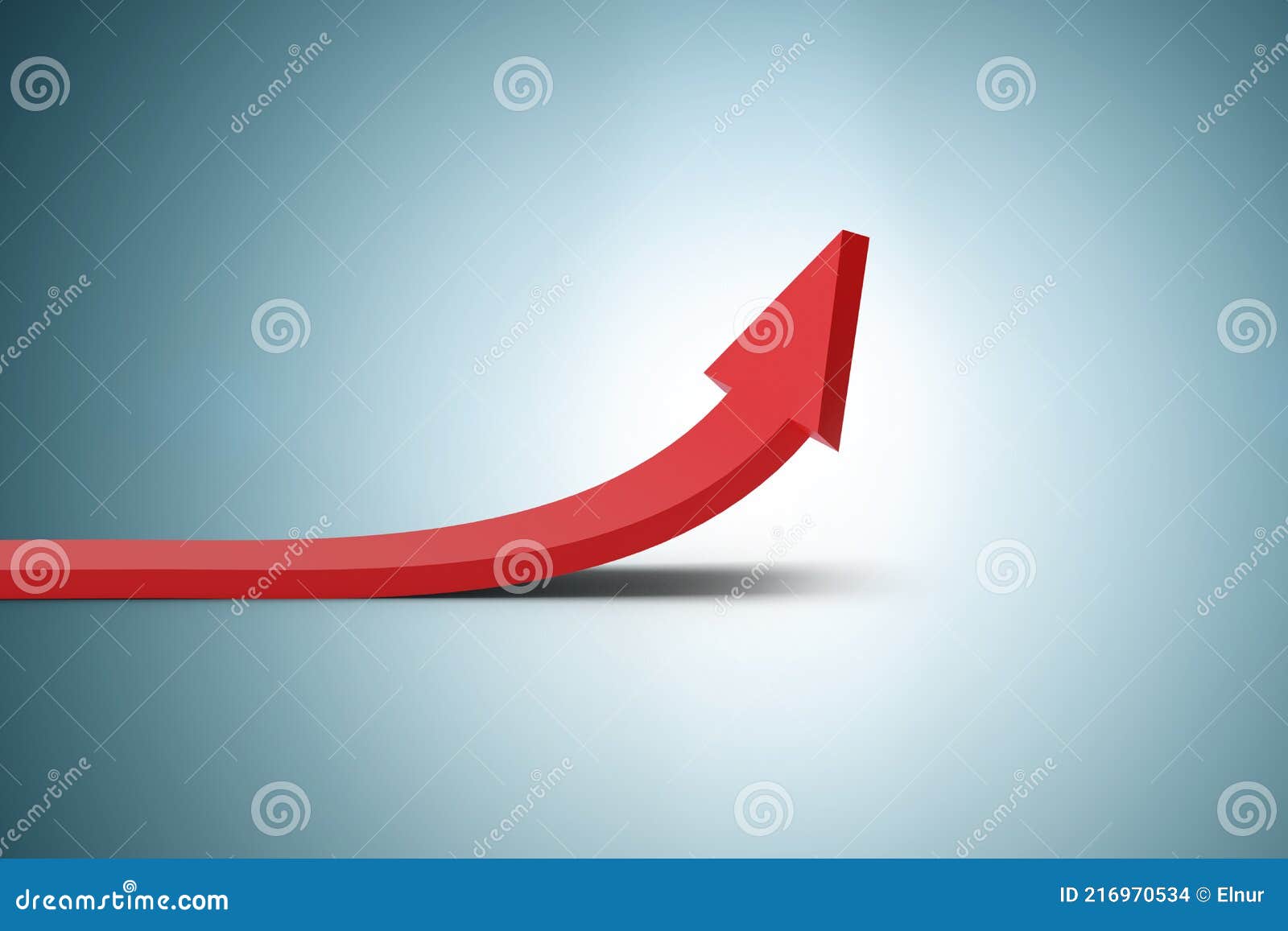 Simple Arrow Indicating Growth - 3d Rendering Stock Illustration ...