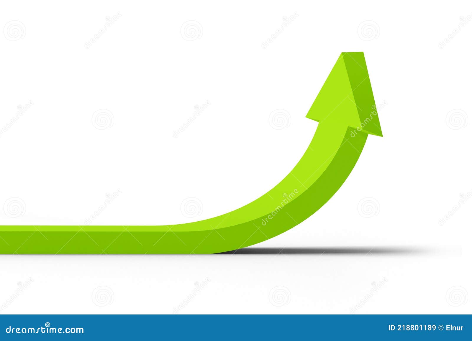 Simple Arrow Indicating Growth - 3d Rendering Stock Illustration ...