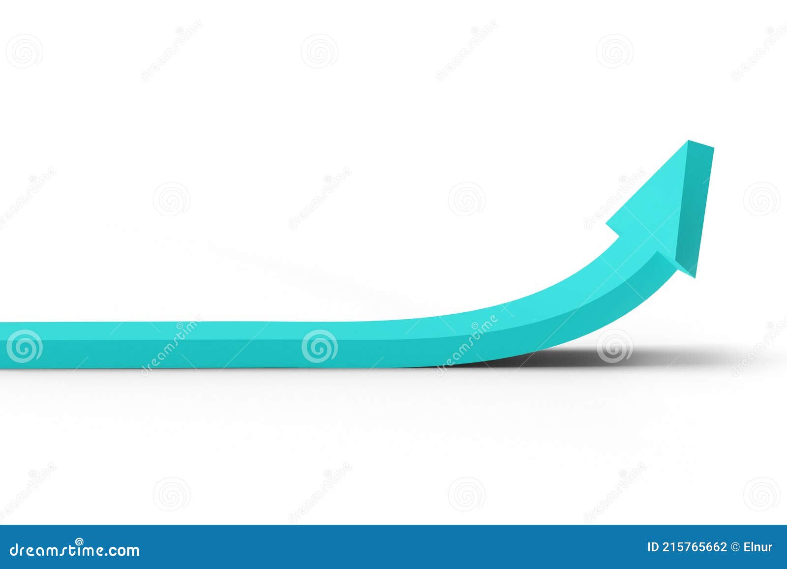 Simple Arrow Indicating Growth - 3d Rendering Stock Illustration ...