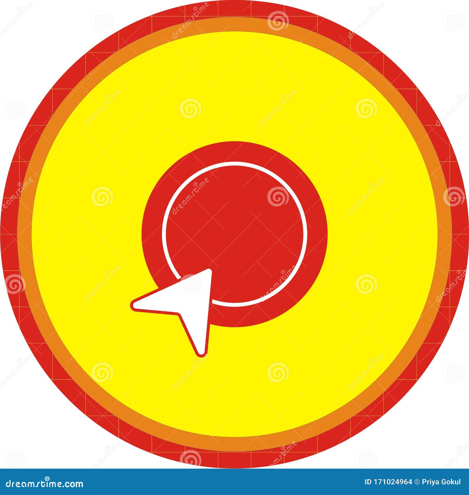 Simple Arrow Mark Aim Corrrect Point Shape Symbol Stock Illustration ...